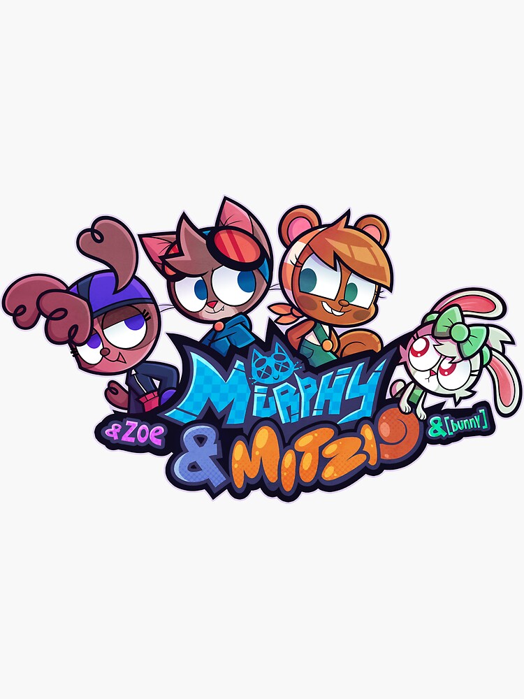 Pegatina «Murphy & Mitzi- Reparto principal» de AJMarekArt | Redbubble