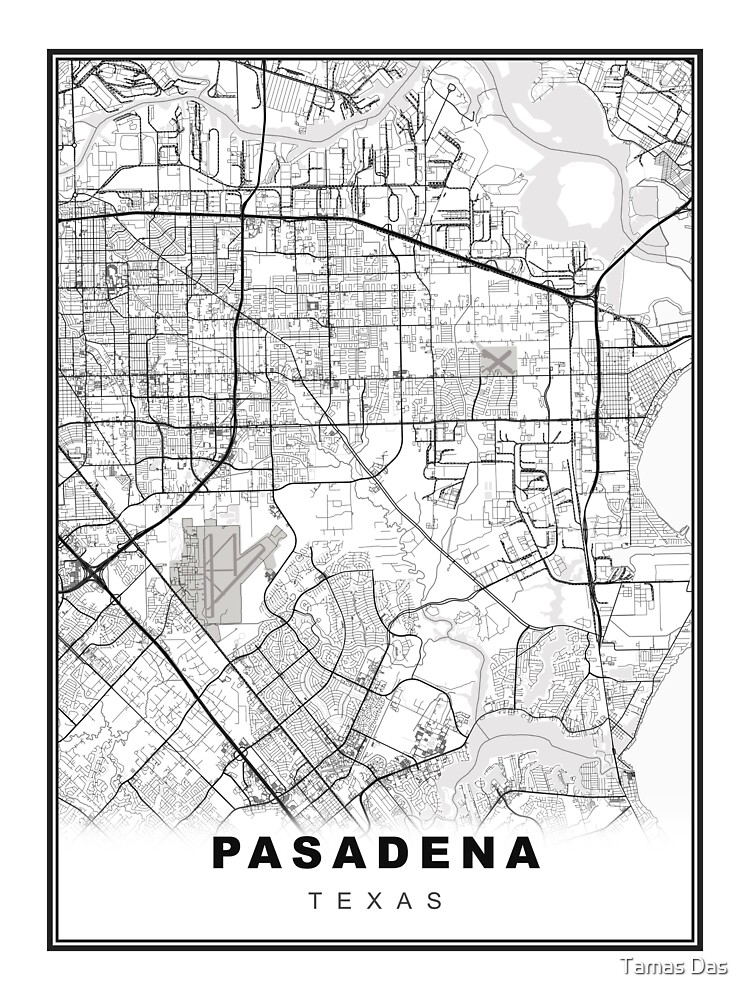 "Pasadena Map" Sticker for Sale by sibudas | Redbubble