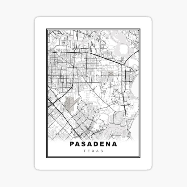 "Pasadena Map" Sticker for Sale by sibudas | Redbubble