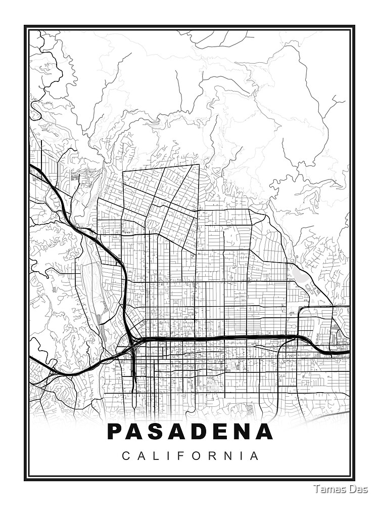 "Pasadena Map" Poster by sibudas | Redbubble