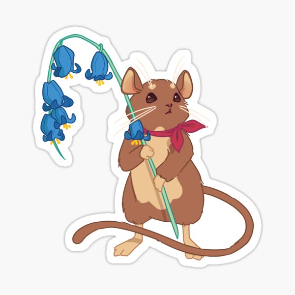 "Flower Mouse" Sticker for Sale by peachcott | Redbubble