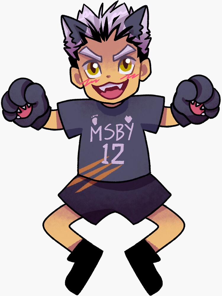 "MSBY Kōtarō Bokuto" Sticker for Sale by Jialudraws | Redbubble