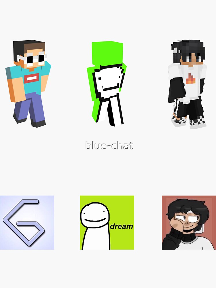 "Mcyt Sticker pack" Sticker for Sale by blue-chat | Redbubble