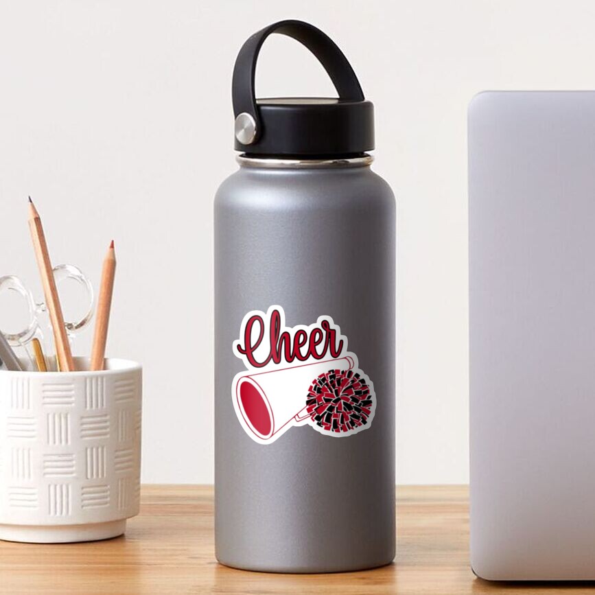 "Cute Cheer Design Red and Black" Sticker for Sale by shopsimply ...