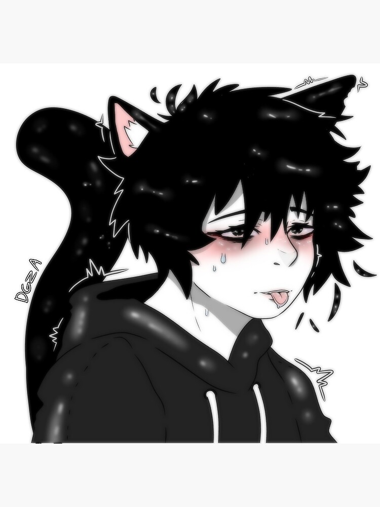 "Doomer Catboy " Poster for Sale by drag0ngutz | Redbubble