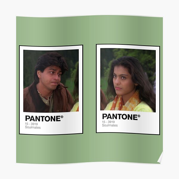 "Raj and Simran Pantone " Poster for Sale by BollywoodAI | Redbubble