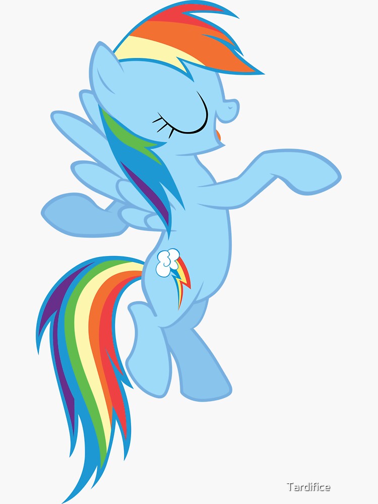 "Rainbow Dash" Sticker for Sale by Tardifice | Redbubble