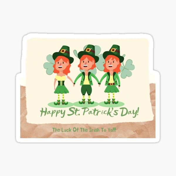 Pegatina «Feliz día de San Patricio La suerte de los irlandeses» de ...