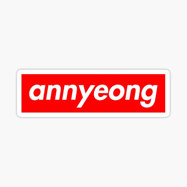 "annyeong" Sticker for Sale by nurfzr | Redbubble