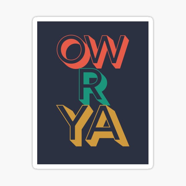 "Hello - How Are You - OW R YA" Sticker for Sale by BigRed126 | Redbubble