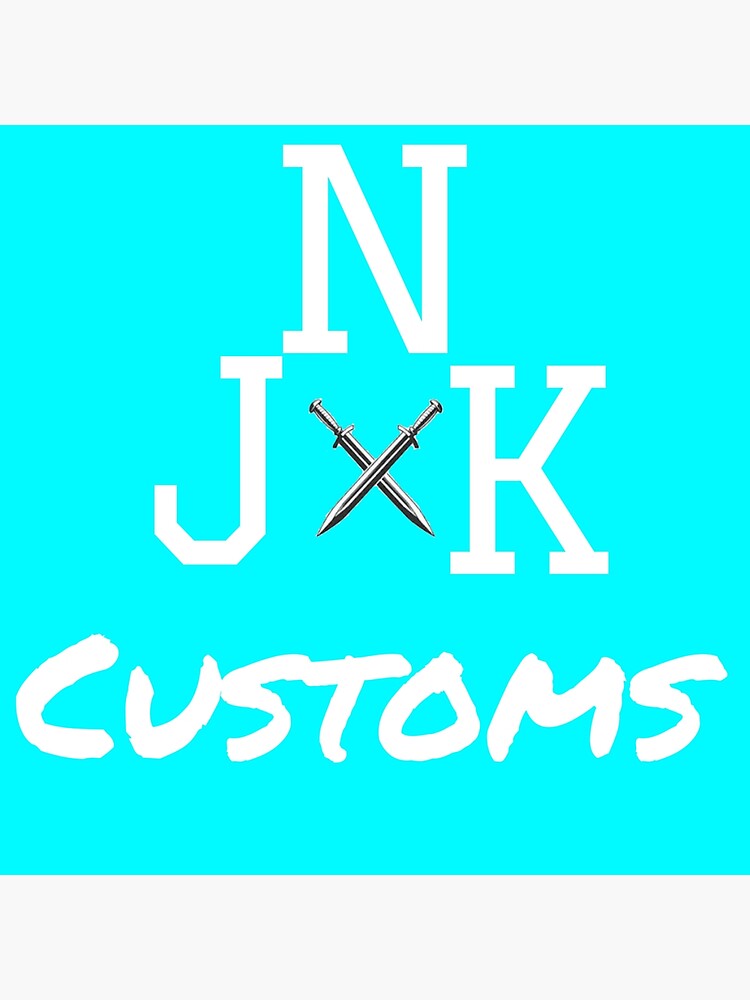 "NKJ Custom shoes logo" Poster for Sale by NativeKMerch | Redbubble