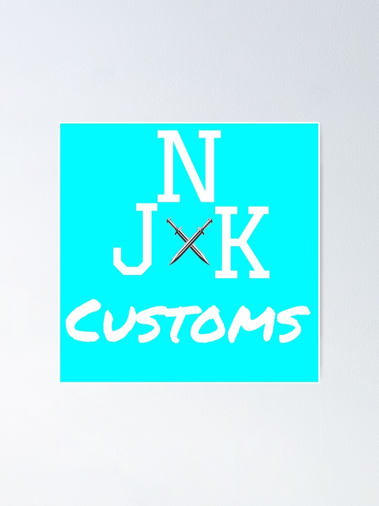 "NKJ Custom shoes logo" Poster for Sale by NativeKMerch | Redbubble