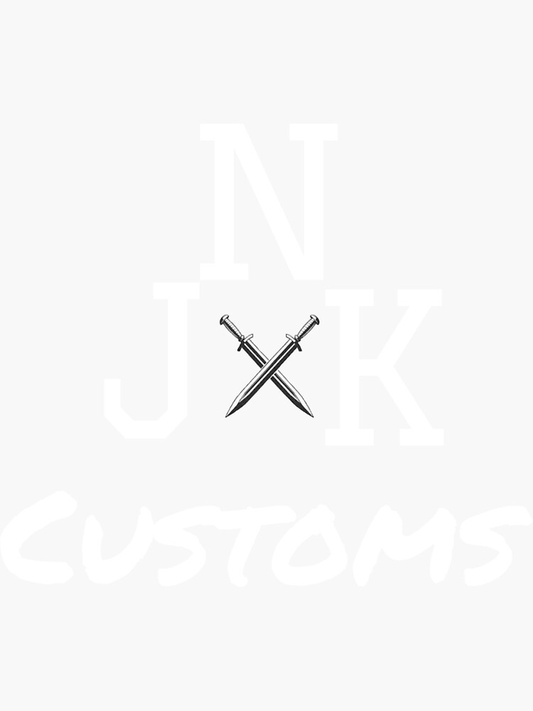 "NKJ Custom shoes logo" Sticker for Sale by NativeKMerch | Redbubble