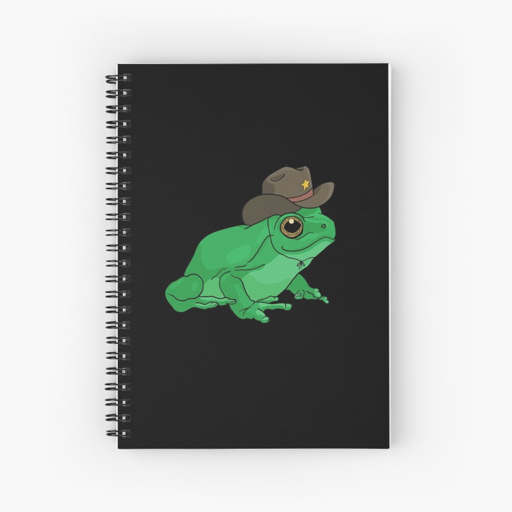 "Cute Frog with Cowboy Hat Sheriff - Kawaii Cottagecore Aesthetic ...