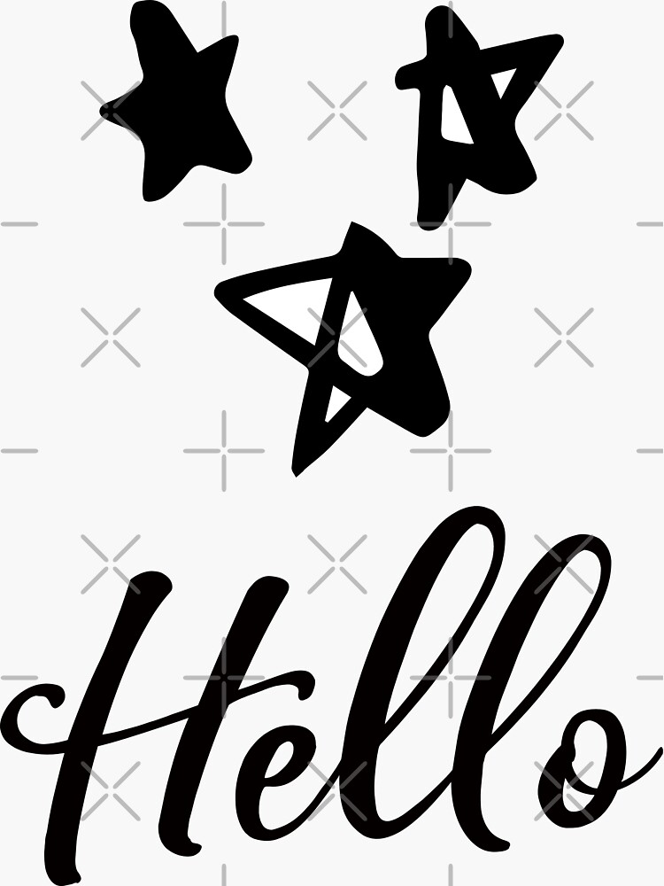 "star hello" Sticker by BOMSHOP | Redbubble