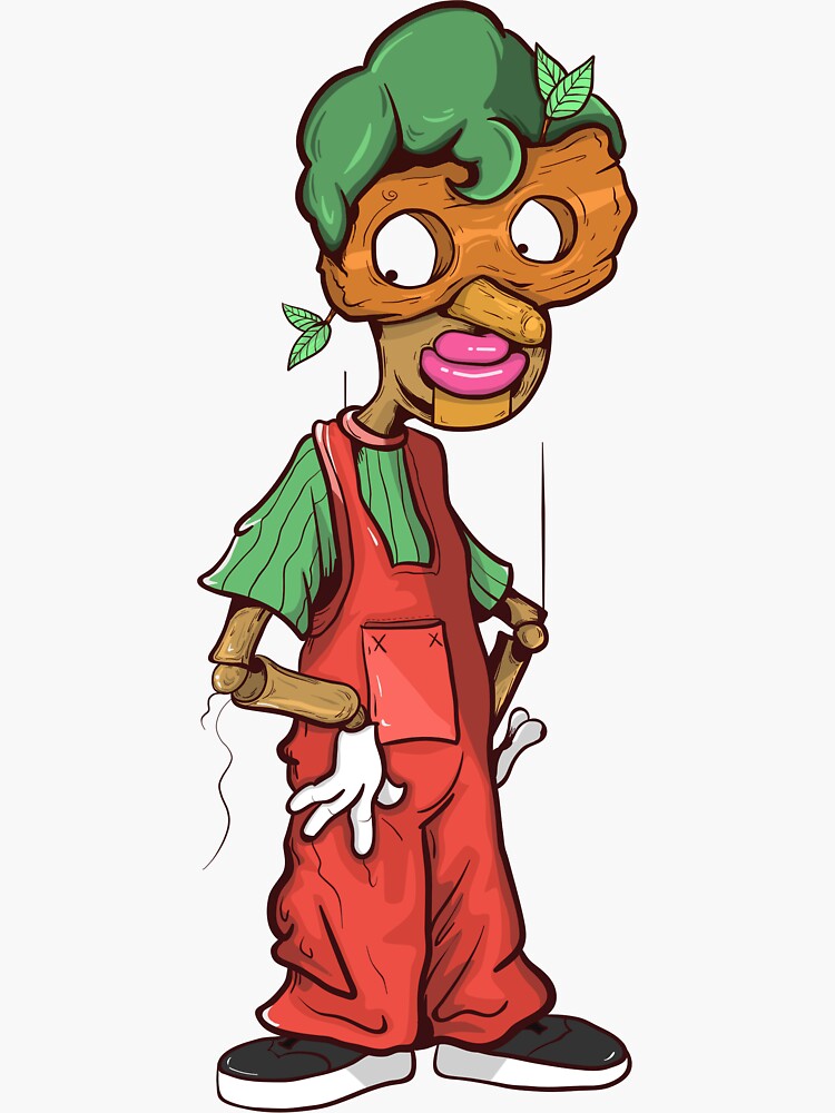 "Dope Slluks character blockhead joker man posing illustration ...