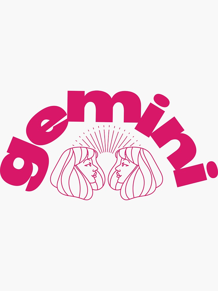 "Gemini zodiac logo" Sticker by debasershop | Redbubble