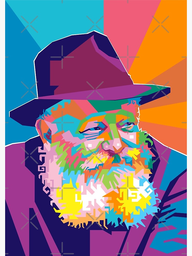 "Menachem Mendel Schneerson" Art Print by Javakun | Redbubble