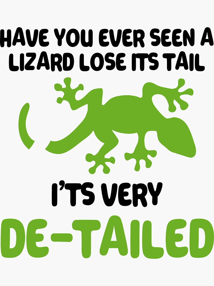 "Lizard Lose Its Tail Very De-Tailed bearded dragon" Sticker for Sale ...