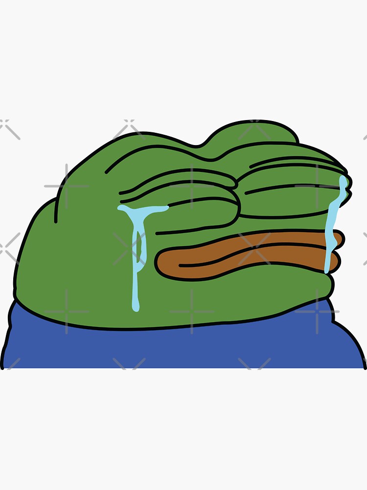 "peepoSad Emote High Quality" Sticker for Sale by SimplyNewDesign ...