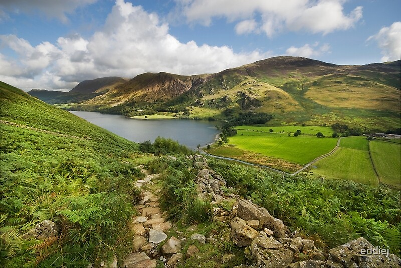 "Buttermere from Buttermere Fell" by eddiej | Redbubble
