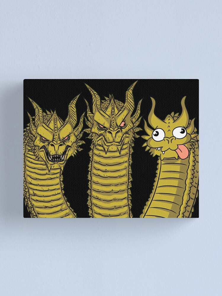 "Three-Headed Dragon Meme" Canvas Print for Sale by Media0102 | Redbubble