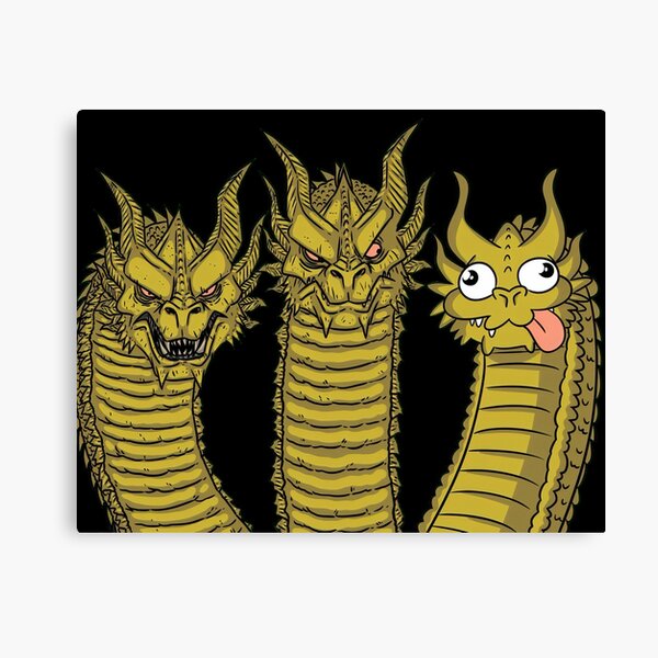 "Three-Headed Dragon Meme" Canvas Print for Sale by Media0102 | Redbubble