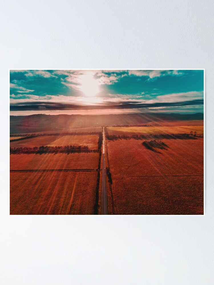 "Romsey Victoria - Sunrise, Drought, Summer" Poster for Sale by ...