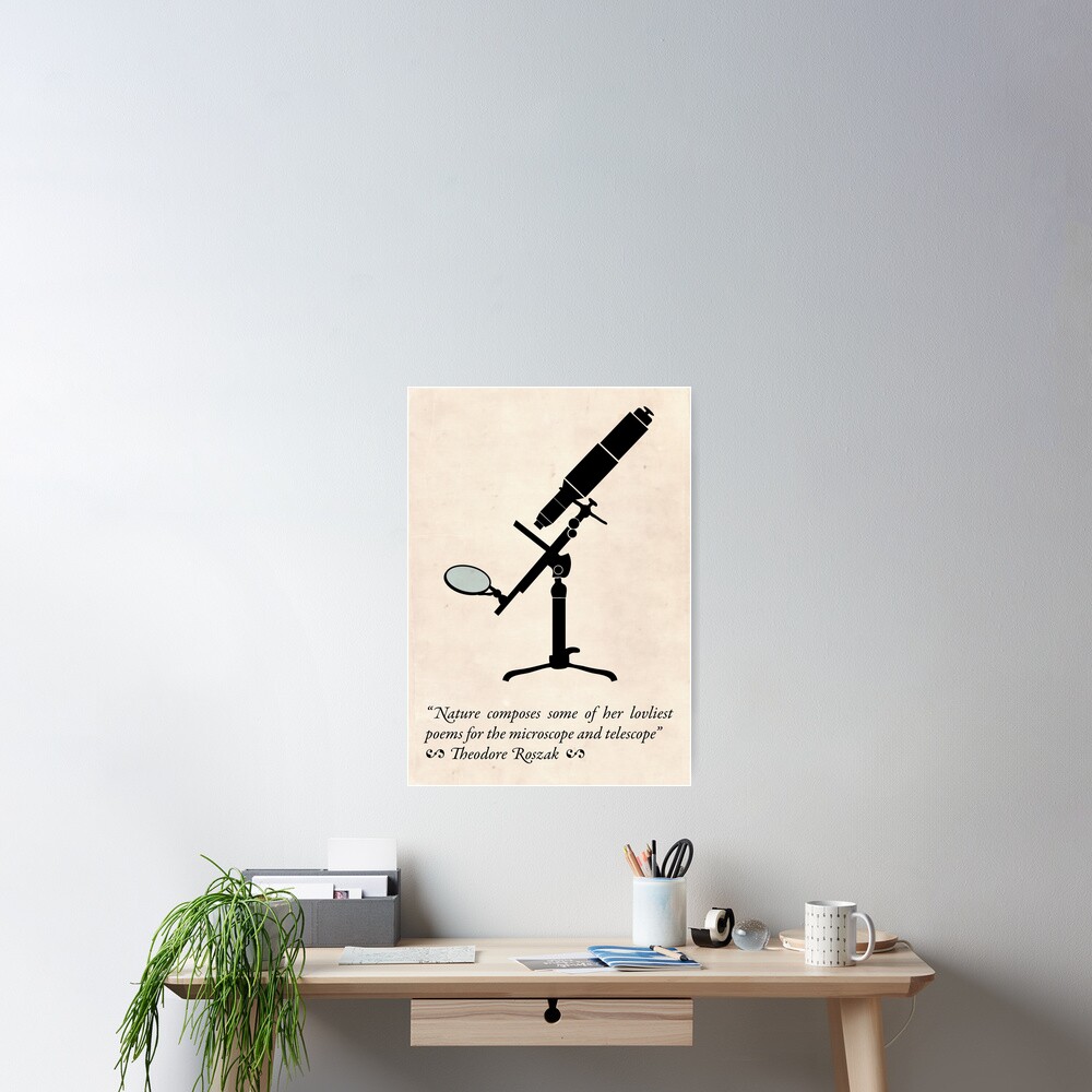 "Microscope and Quote" Poster for Sale by lovebacteria | Redbubble