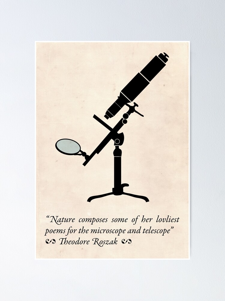 "Microscope and Quote" Poster for Sale by lovebacteria | Redbubble
