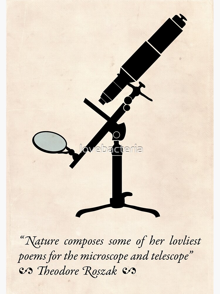 "Microscope and Quote" Sticker by lovebacteria | Redbubble