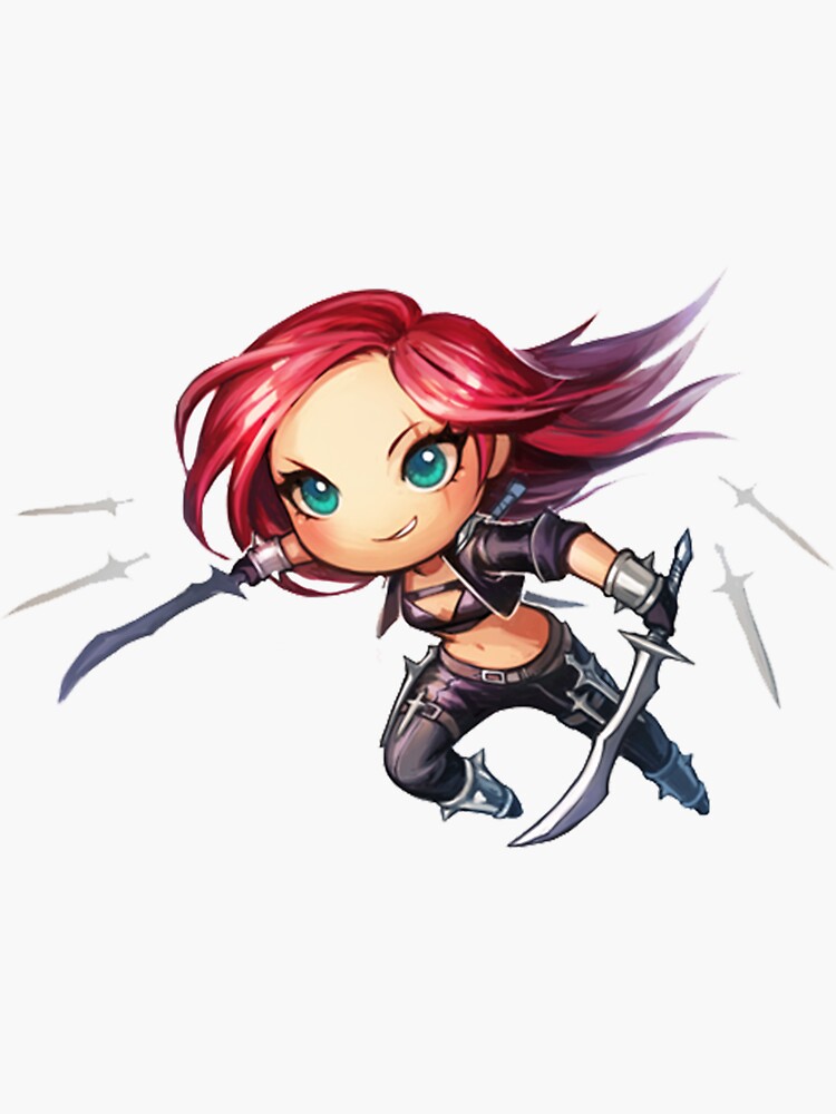 "chibi katarina" Sticker for Sale by koyarbumka | Redbubble