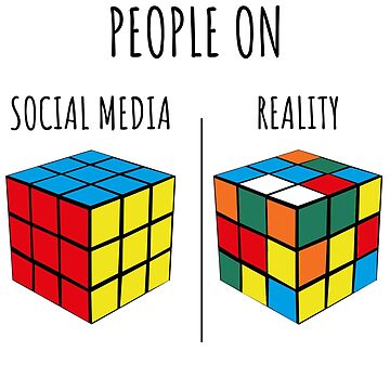 "People on Social Media vs Reality" Poster for Sale by ZamuDesign ...