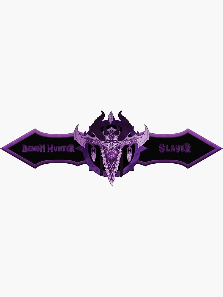 "Demon Hunter & Slayer Plate" Sticker for Sale by Sentinel777 | Redbubble