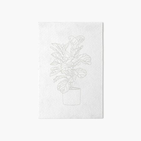 "Fiddle Leaf Fig Outline" Art Board Print for Sale by AnOrganicAussie ...