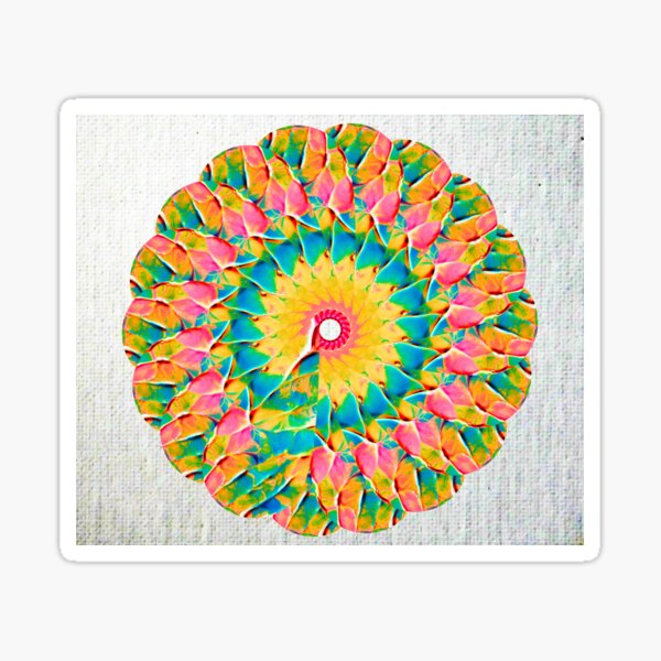"Abstract Colorful 3D Texture Flower Illustration Art" Sticker for Sale ...