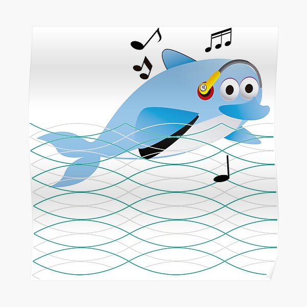 Póster «Adopt me Delfín Melómano animado» de bertelv | Redbubble