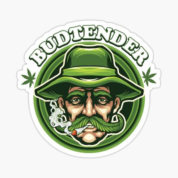 "Budtender For Marijuana & Weed Dispensary - Local Weed Shop" Sticker ...