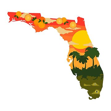 "Florida, The Sunshine State" Sticker for Sale by Senal Rakbo | Redbubble