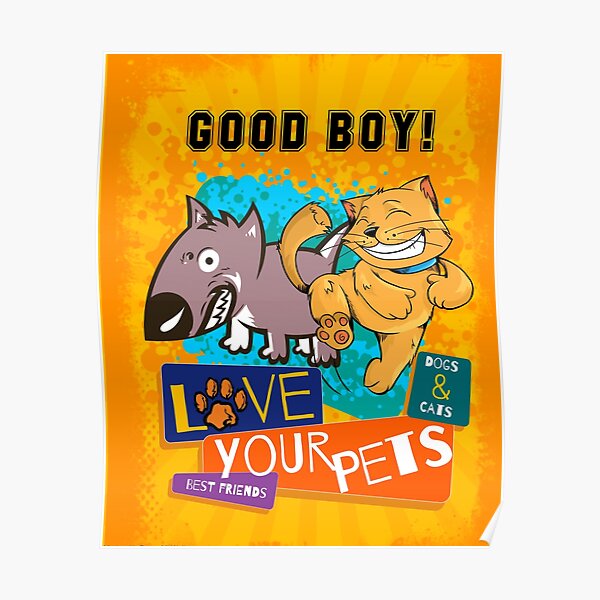 "Good boy!" Poster for Sale by otakugeekk | Redbubble