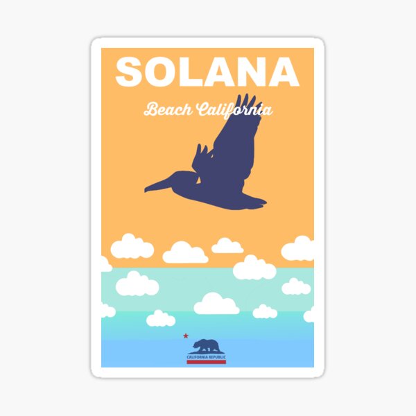 "Solana Beach." Sticker by ishore1 | Redbubble