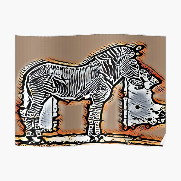 "Zebra In Tigertail" Poster by Fearless-Fox | Redbubble