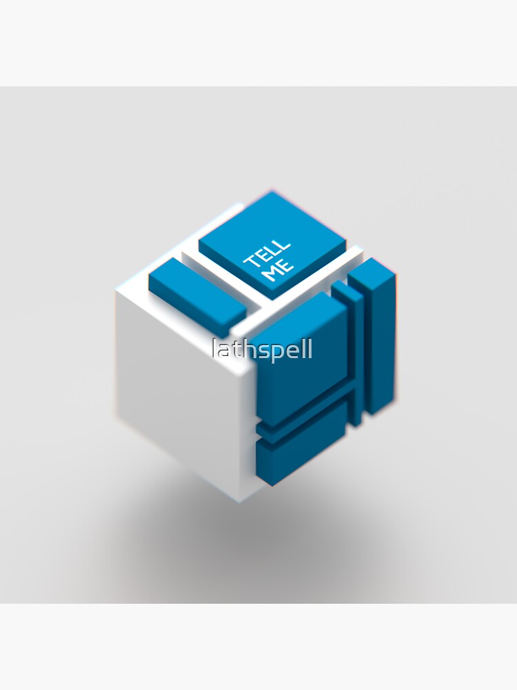 "Tell Me Y" Sticker for Sale by lathspell | Redbubble