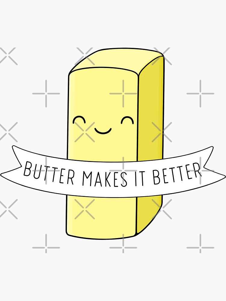 "Cute Butter" Sticker for Sale by Sam Spencer | Redbubble