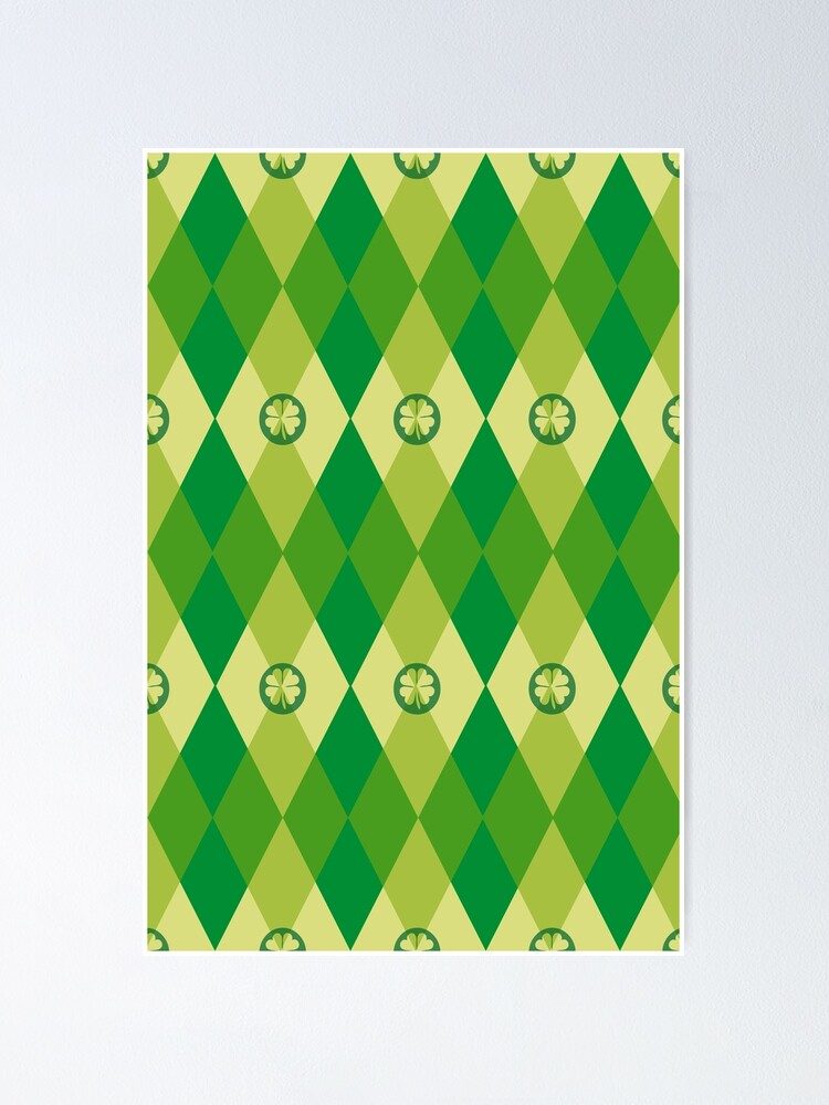 "Vintage 4 leaf clover patterns" Poster for Sale by mem002 | Redbubble