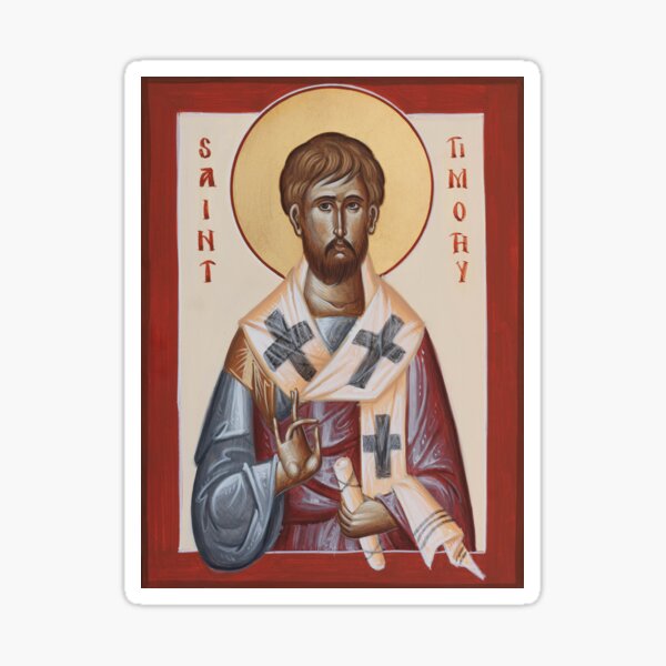 "St Timothy" Sticker for Sale by ikonographics | Redbubble