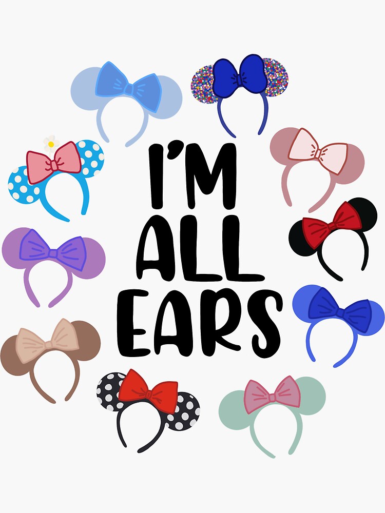 "I’m All Ears" Sticker for Sale by Rachel Hope | Redbubble