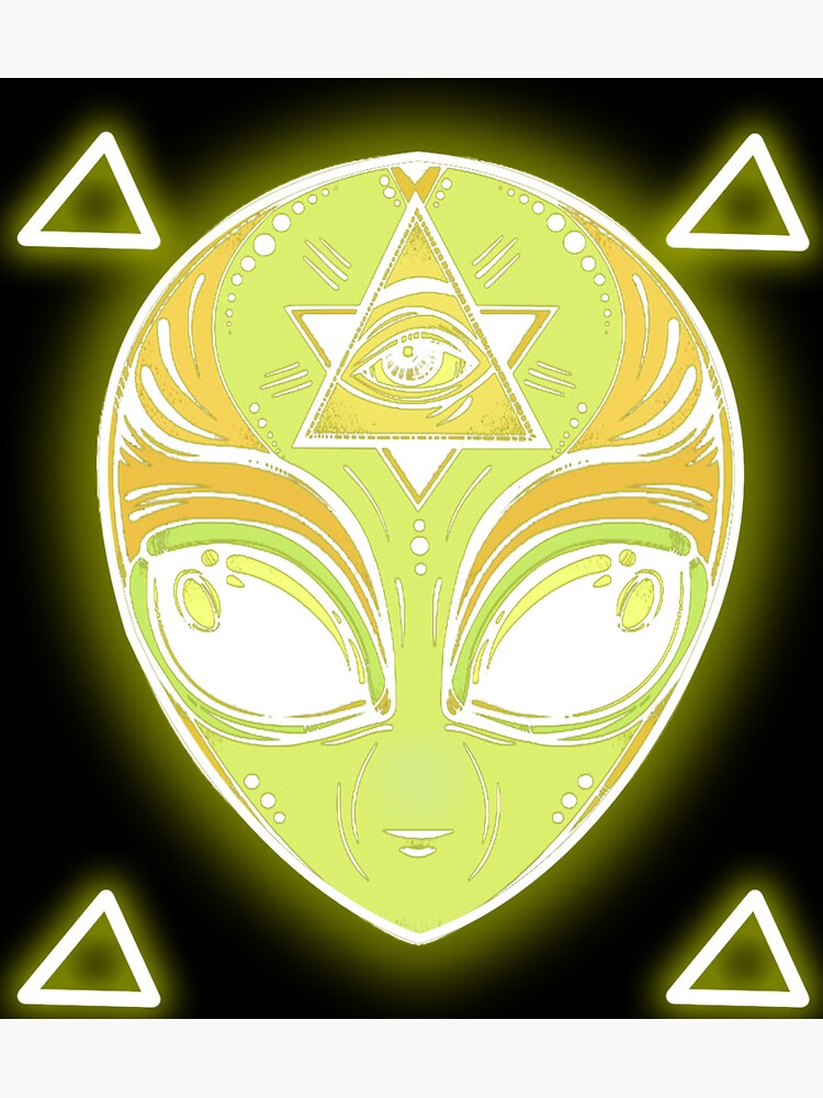 "ALIEN GURU" Sticker by shohatl | Redbubble