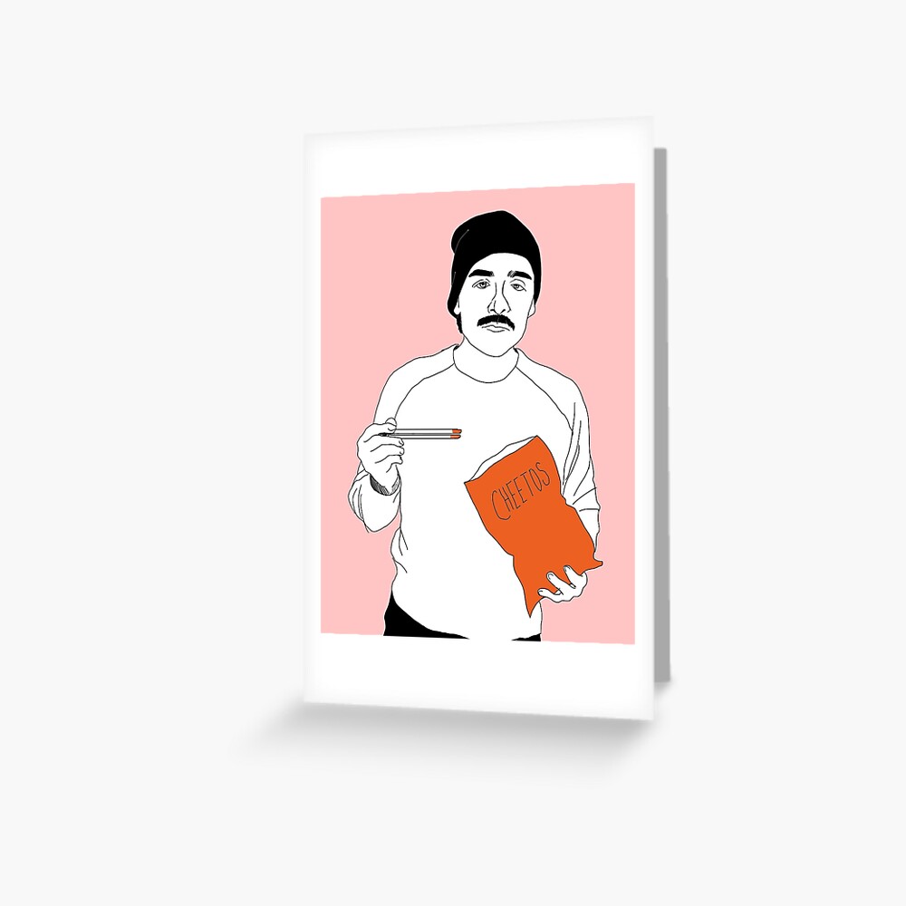 "Oscar Isaac Eating Cheetos with Chopsticks" Greeting Card by ...