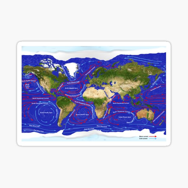 "Ocean Currents" Sticker by fotokatt | Redbubble